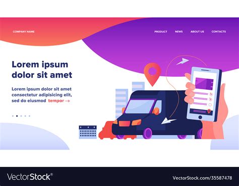 Customer Using Mobile App For Tracking Order Vector Image