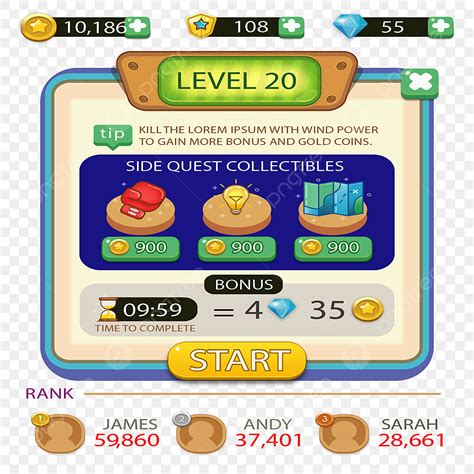 Games Interface Vector Design Images Game Interface Vector Design Spil Vektor Design PNG