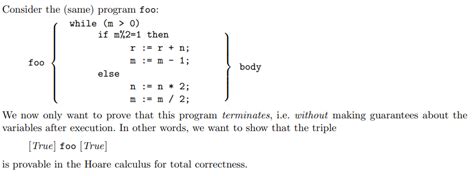 solved hello i have a question about the hoare logic in