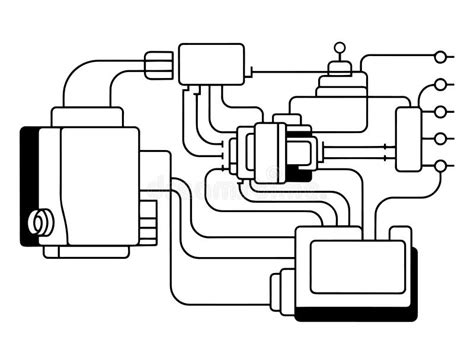 Vector Electrical Wiring Diagram Abstract Circuit System Illustration