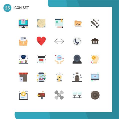 Pack Of 25 Creative Flat Colors Of Software File Pattern Exploit