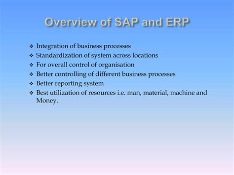 Overview Of Sap Erp Pptx Computing Technology And Computing