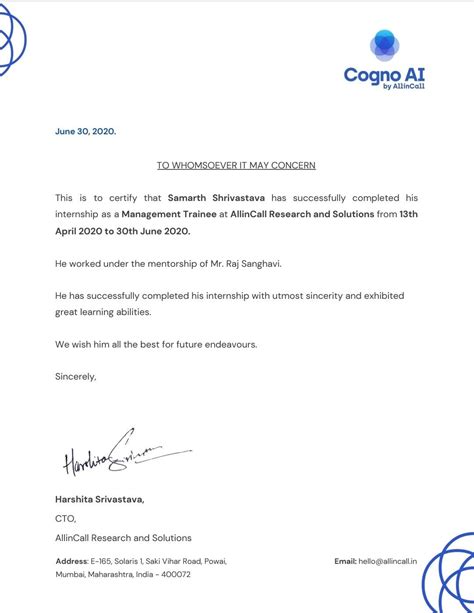 Samarth Shrivastava On Linkedin The Experience Of Interning At Cogno Ai Allincall Has Been