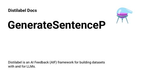 Generatesentencepair Distilabel Docs