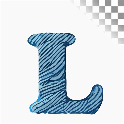 Premium Vector L Letter Design Stylish Font Chunky Knit Alphabet