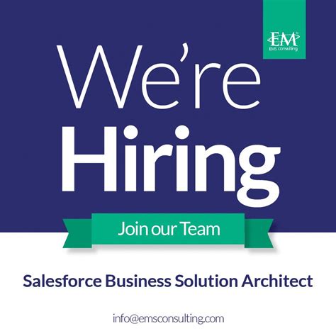 Ems Consulting On Linkedin Hiringnow Fsc Solutionarchitect Salesforce