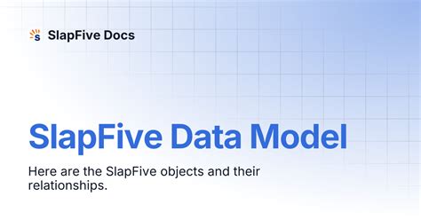 slapfive data model slapfive docs