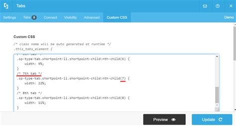 How To Modify The Width For Shortpoint Tabs Design Element Shortpoint