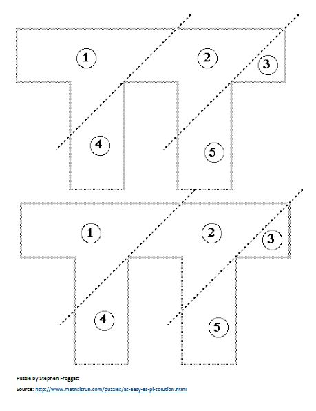 Math Love Square Pi Puzzle For Pi Day