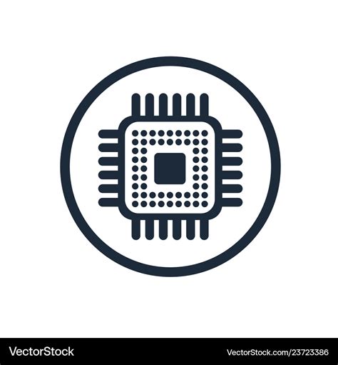 Microchip Chip Circuit Component Royalty Free Vector Image