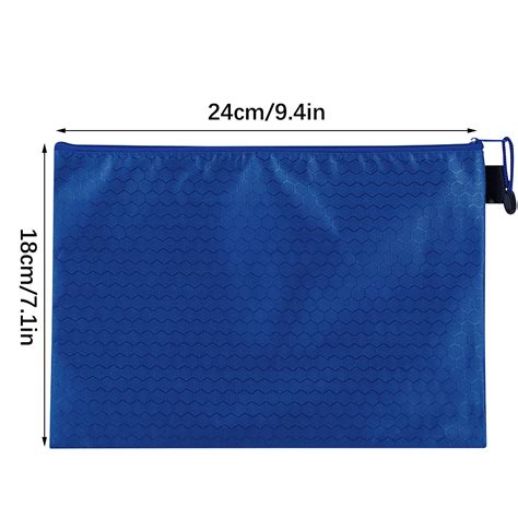 Wnfjr Waterproof Zipper File Bags A4 Size Document Pocket Storage