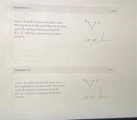 Solved Vectors A And B As Shown In The Figure Given Their Chegg Com