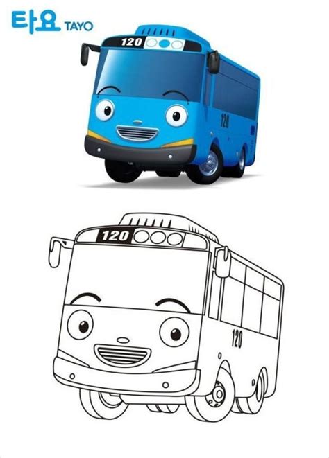 [색칠공부]색칠공부 타요 색칠공부 타요 케릭터 색칠하기 1 네이버 블로그