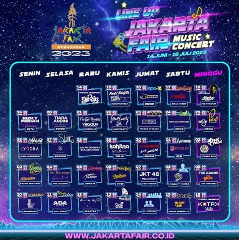 Resmi Dibuka Berikut Jadwal Konser Musik Di Jakarta Fair 2023 El