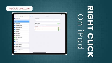 How To Right Click On IPad My Click Speed