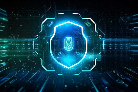 带有发光电子设备的盾牌图像图片素材 正版创意图片600175309 摄图网