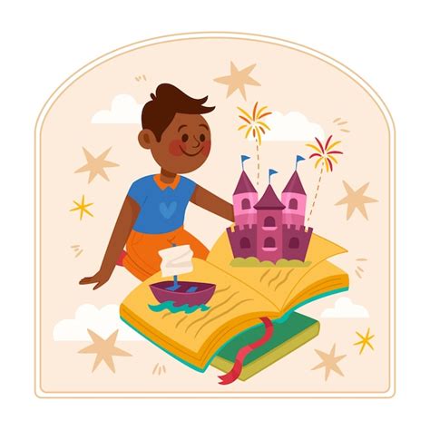 손으로 그린 어린이 책 그림 무료 벡터