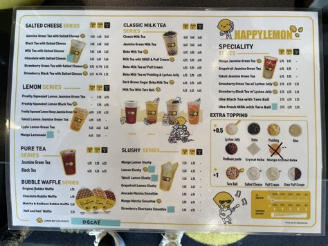 Menu At Happy Lemon Restaurant Portland Southwest Bridgeport Road