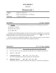 Boolean Algebra Switching Circuits And Identities ECE 2020 Course Hero