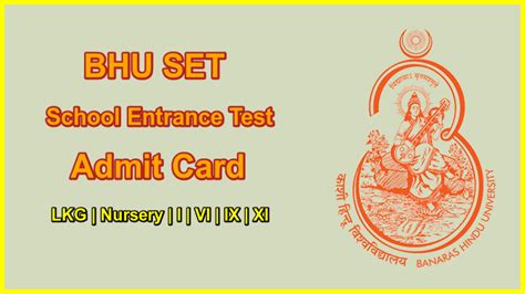 Bhu Chs Set Admit Card 2025 Out For Class 9th 11th