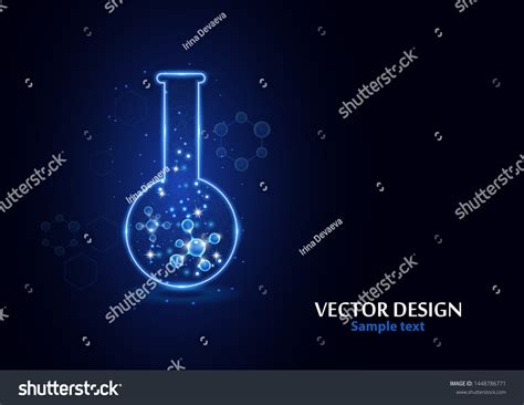 Test Laboratory Flask Frame Grid Made Stock Vector Royalty Free 1448786771