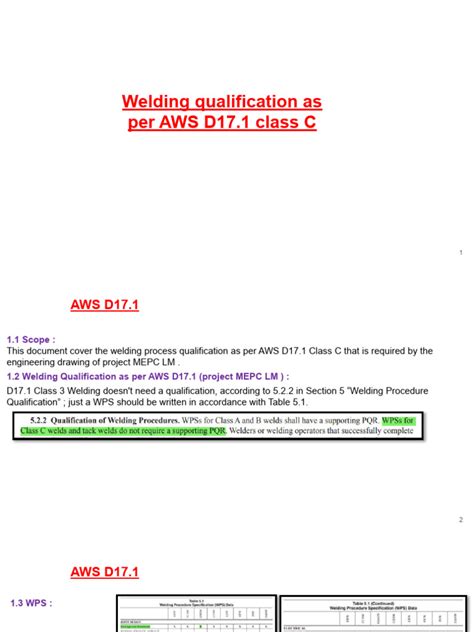Welding Qualification Requiremnts As Per Aws D17 1 Class C Pdf