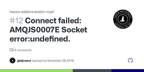 Connect Failed Amqjs0007e Socket Errorundefined · Issue 12 · Hassio Addonsaddon Mqtt · Github