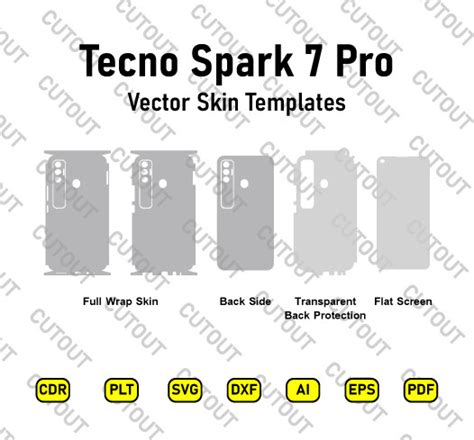 Tecno Spark 7 Pro Vector Skin Cut Files