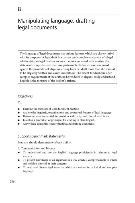 Manipulating Language Drafting Legal Documents Chapter 8 Lawyering Skills And The Legal Process