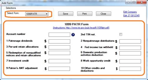How To Print And File 1099 PATR Taxable Distributions Received From Cooperatives