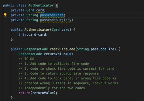 Solved Ublic Class Authenticator P Private Card Card