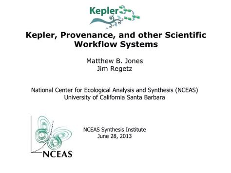 Ppt Kepler Provenance And Other Scientific Workflow Systems