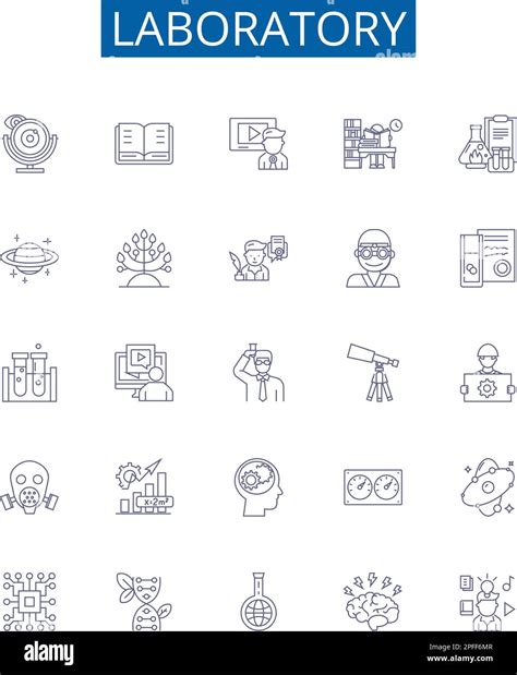 Laboratory Line Icons Signs Set Design Collection Of Lab Research Test Experiment