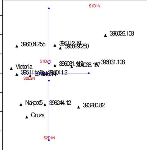 Plot Of Mean Tuber Yield And Ammi Interaction With Ipca 1 Scores For