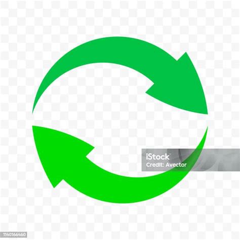 재활용 화살표 동그라미 아이콘 벡터 에코 폐기물 빈 기호 유기 재사용 및 재활용 바이오 패키지 기호 두 물체에 대한 스톡 벡터 아트 및 기타 이미지 Istock