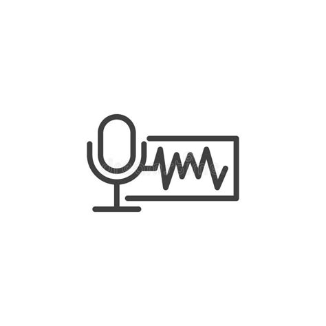Voice Recognition Line Icon Stock Illustration Illustration Of