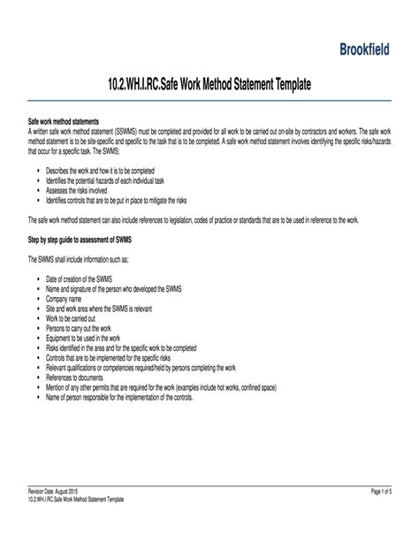 Method Statement Example Fill Out And Sign Online Dochub