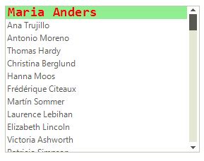 Formatting Items Radlistcontrol Telerik Ui For Winforms
