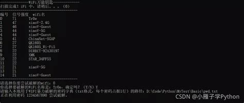 Python实战案例，pywifi模块，python暴力破译附近局域网wifi密码import Pywifi小雁子学python的博客 Csdn博客
