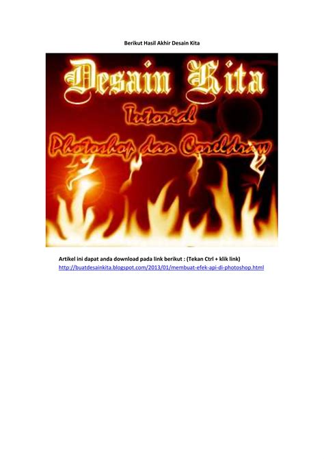 Membuat Efek Api Di Photoshop Docx