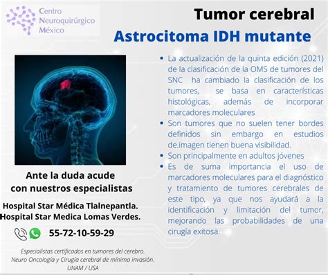 Centro Neuroquirúrgico México Hoy Hablaremos De Los Astrocitomas Idh