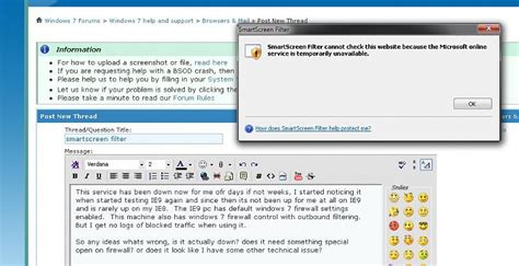 Smartscreen Filter Windows 7 Forums