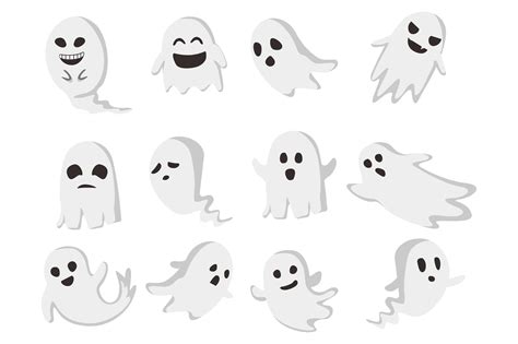 Ghost Collection With Various Poses Graphic By Arief Sapta Adjie