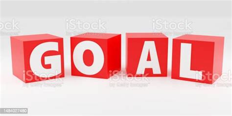 회색 연단에 빨간 큐브 비문 목표 부드러운 빛 부드러운 배경 3d 렌더링 0명에 대한 스톡 사진 및 기타 이미지 0명 3차원 형태 개념 Istock