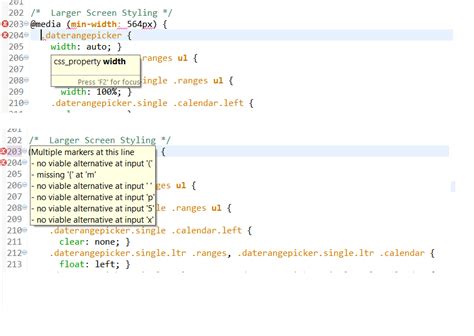 Javascript Css Error At Min Width Stack Overflow