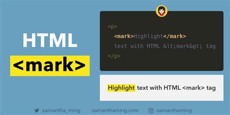 Highlight Text With Html Mark Tag By Samantha Ming The Startup Medium