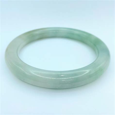 Genuine Burmese Bluish Green Jadeite Jade Bangle For Sale At 1stdibs