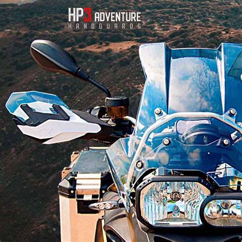 rtech hp3 adventure handguard grey motardinn