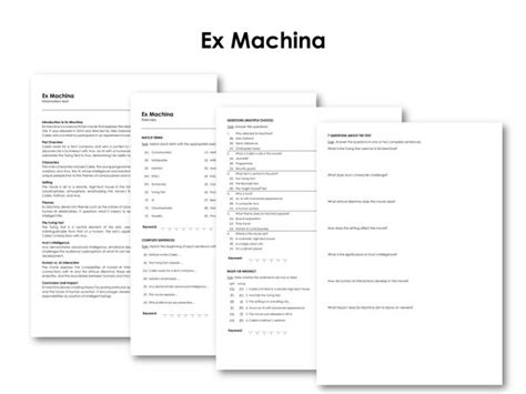 The Movie Ex Machina Made By Teachers