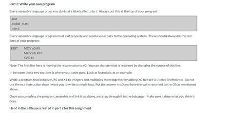part 2 write your own program every assembly